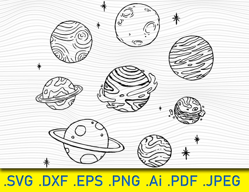 Planets SVG Planet Svg Space Svg Earth Svg Moon Svg Svg - Etsy