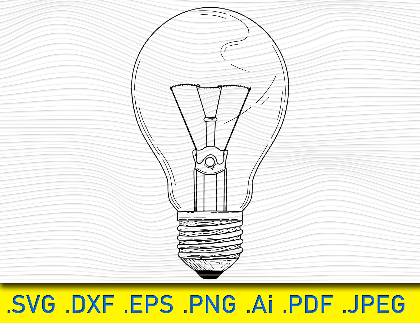 Lightbulb SVG Lightbulb Vector Bright Idea Svg Bulb | Etsy