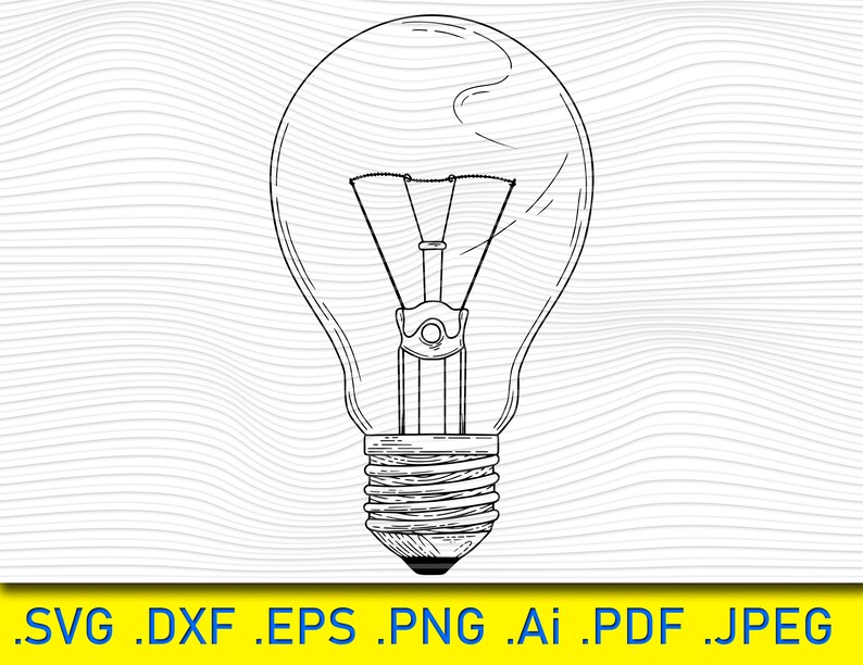 Lightbulb SVG Lightbulb Vector Bright Idea Svg Bulb | Etsy