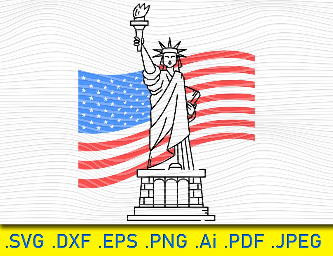 Statue of Liberty SVG Lady Liberty Svg 4th of July SVG - Etsy