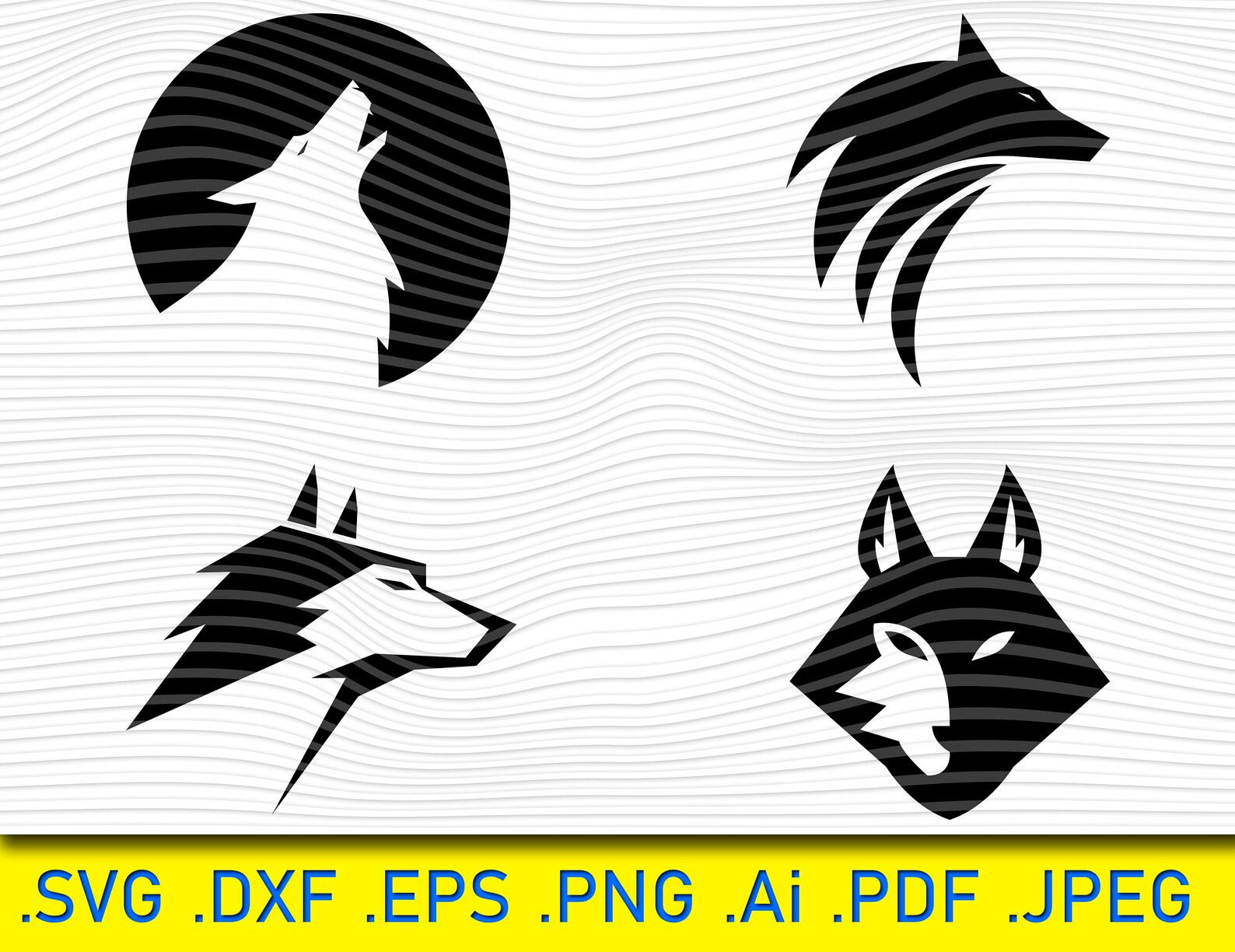 Wolf Svg Animal Svg Mountain Wolf Svg Wolf Silhouette Wolf - Etsy