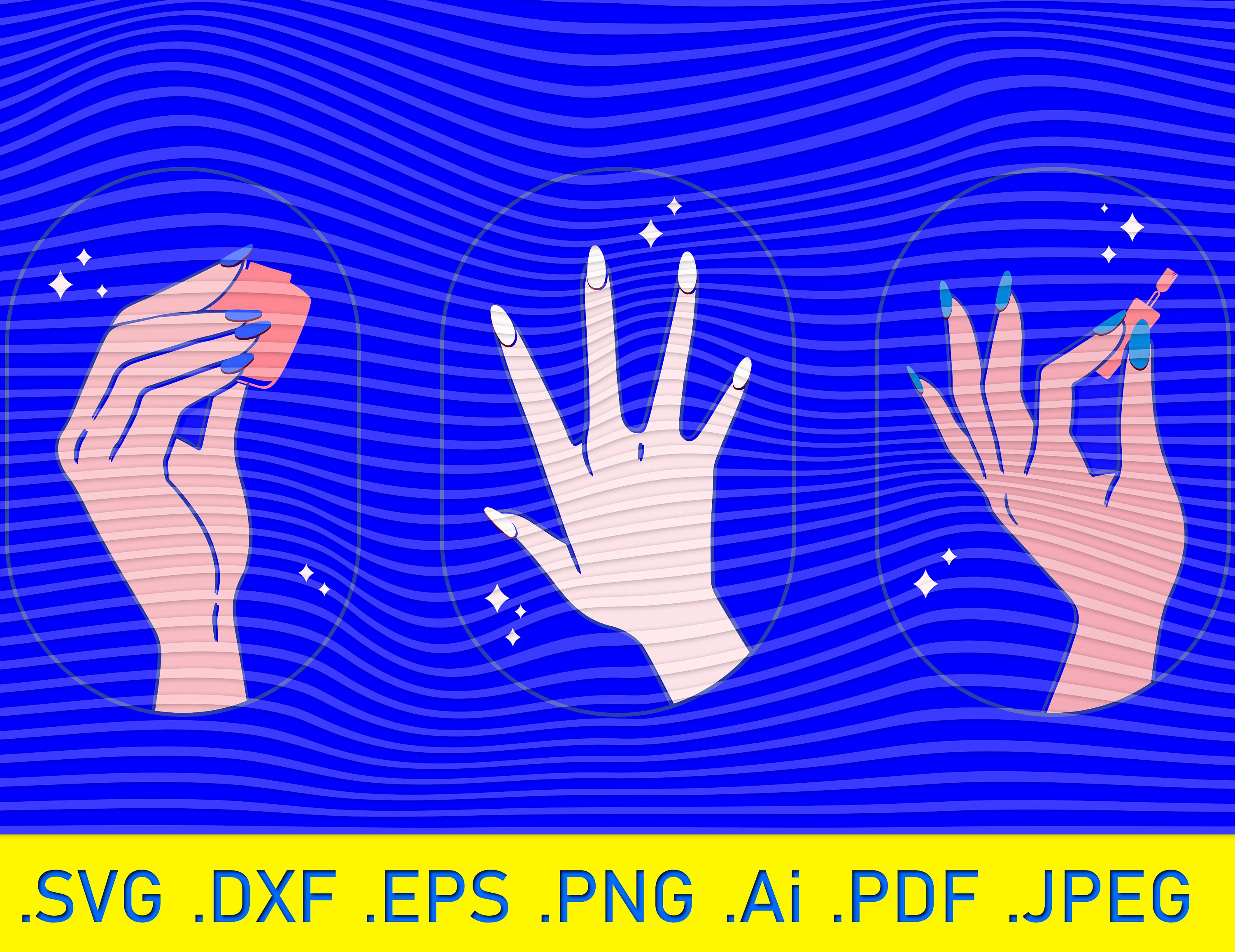 Manicure tools svg Nail Manicure Clipart Beauty industry | Etsy