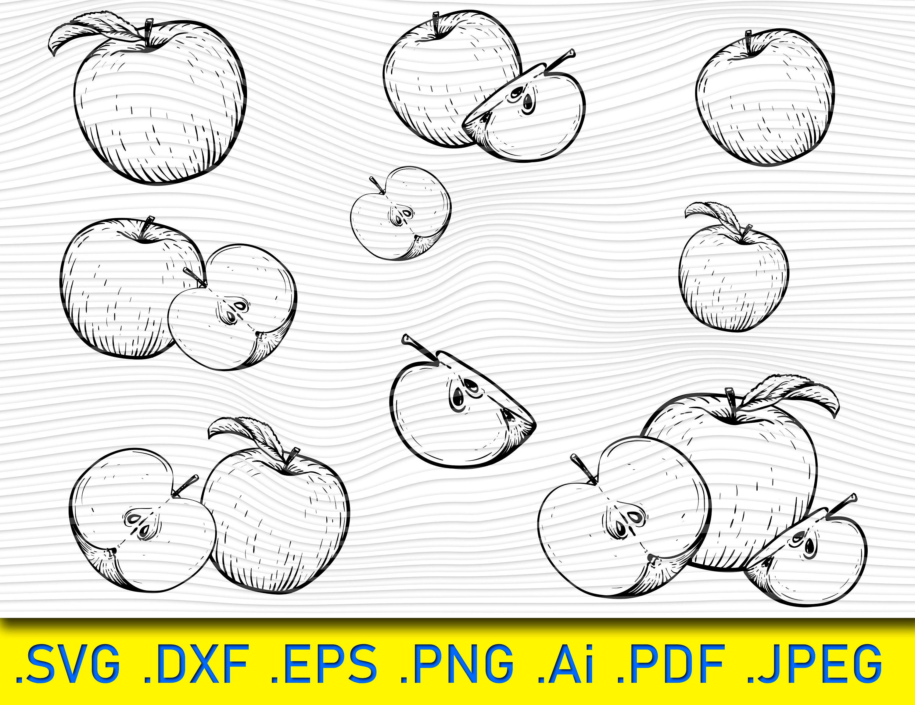 Apple SVG Fruit SVG Apple Cut File School SVG Apple Shape | Etsy