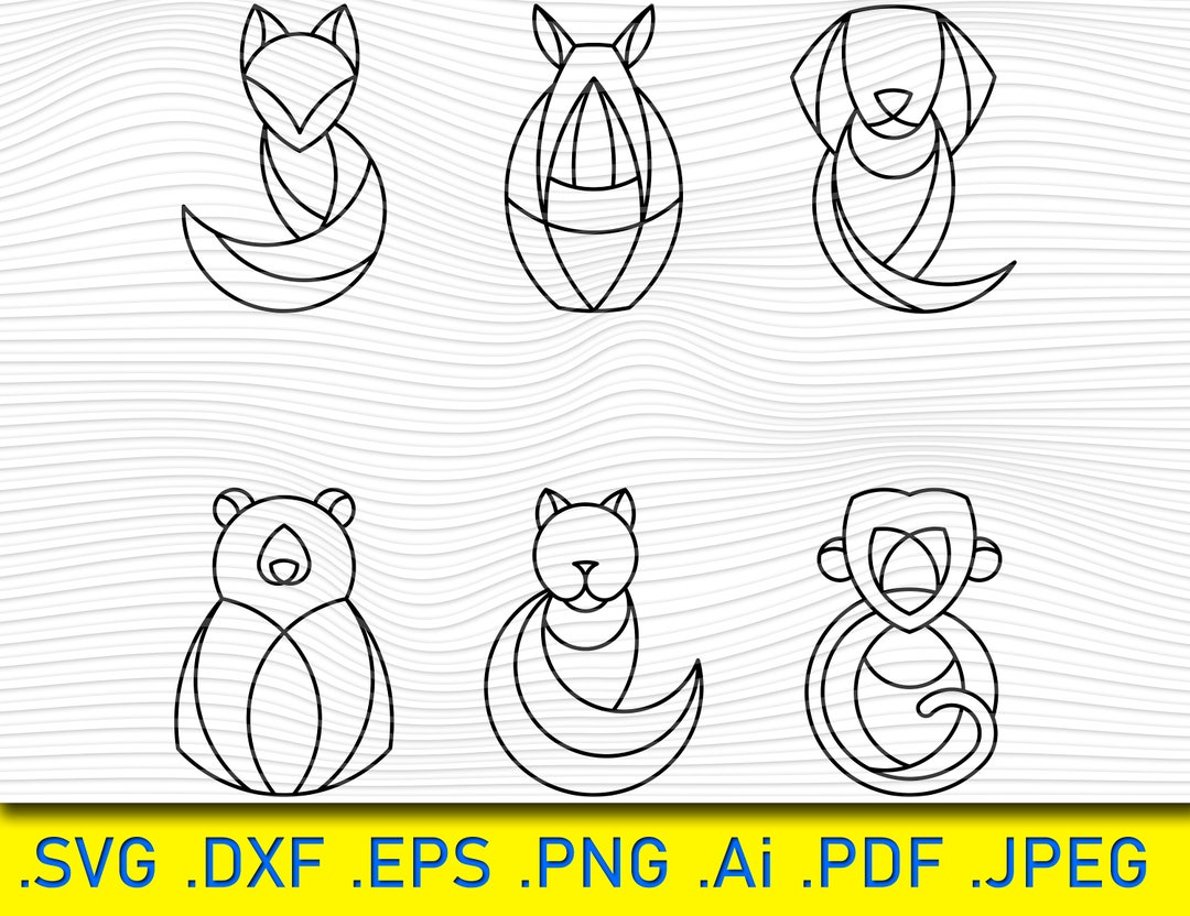 Geometric Animals Svg, Svg File, Dxf Files for Laser, Plasma Cut Metal ...