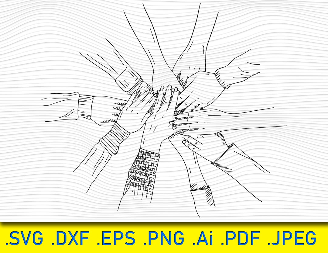 Helping Hands SVG: Friendship, Support, Teamwork (digital Files) - Etsy