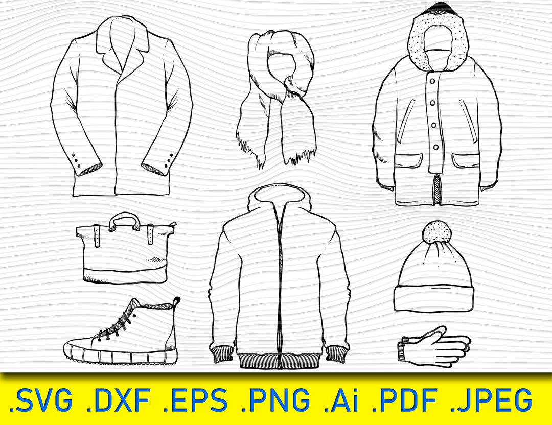 Winter Clothes Svg Bundle,sweater Svg,boots Svg,ski Equipment Svg ...