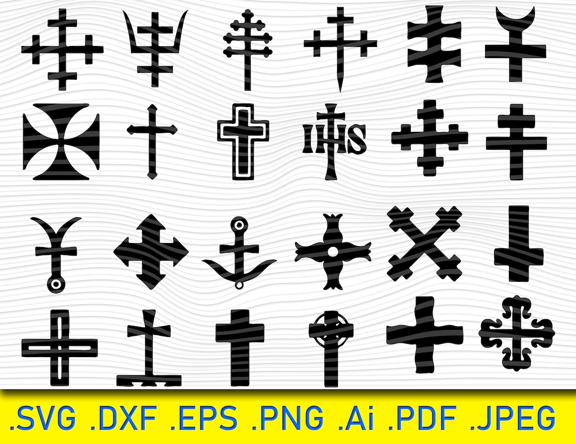 103 Crosses SVG Cross Svg Silhouette Files Crosses Vector - Etsy