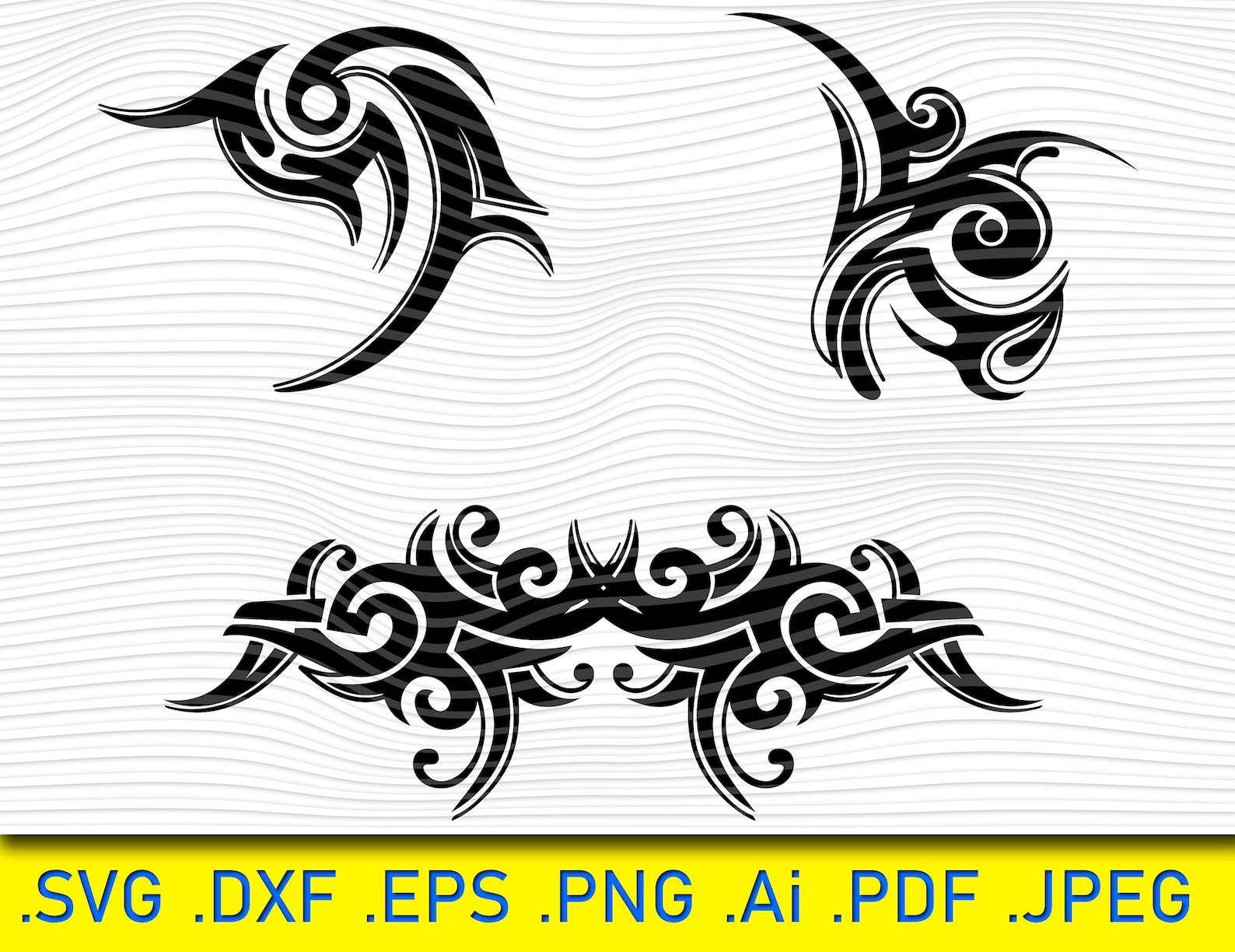 Tribal Tattoo SVG Tribal Swirl Art svg svg For Cricut | Etsy