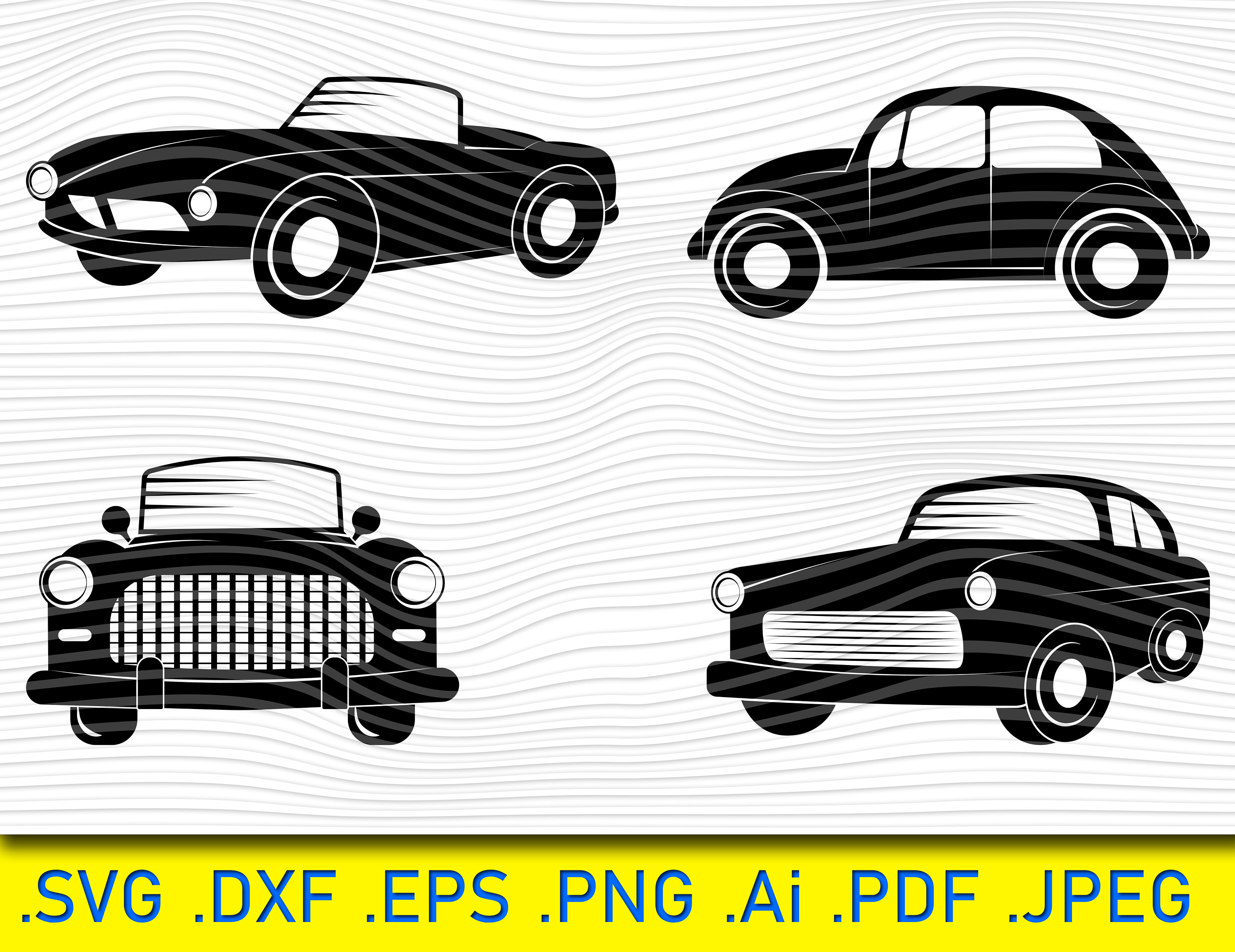 Vintage Car Classic Car SVG Files for Cricut Silhouette | Etsy