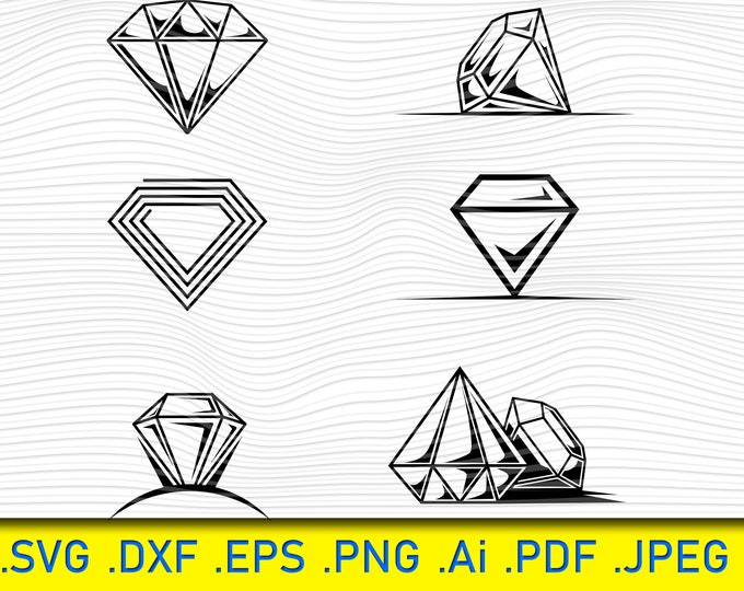 Diamond SVG File for Cricut and Silhouette, Diamond SVG Cut File ...