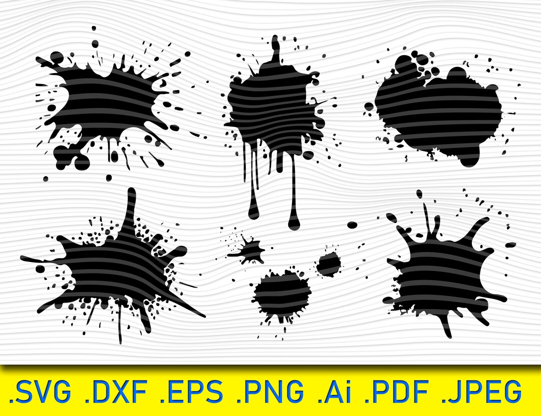 Splatter Svg File, Spots Svg, Ink Spots Svg, Paint Splatter Svg, Paint ...