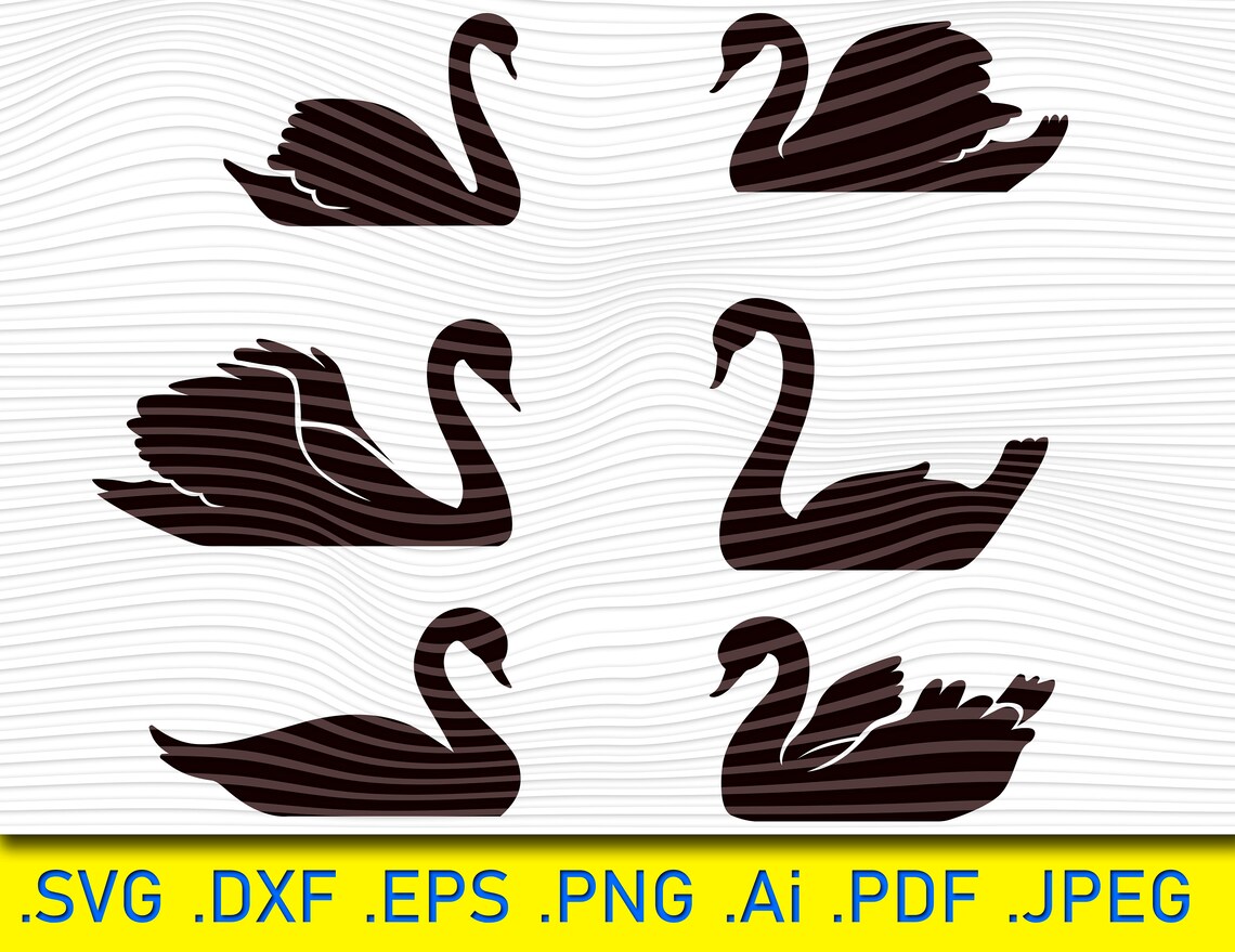 Swans Cricut Swans Svg Swan Dxf Swans Clipart Swans - Etsy