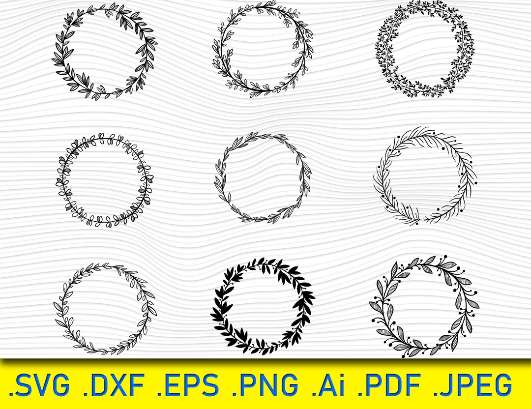 Circles Svg, Rings, Silhouette Svg ,bracelet Svg, Hoops, Flowers Round ...