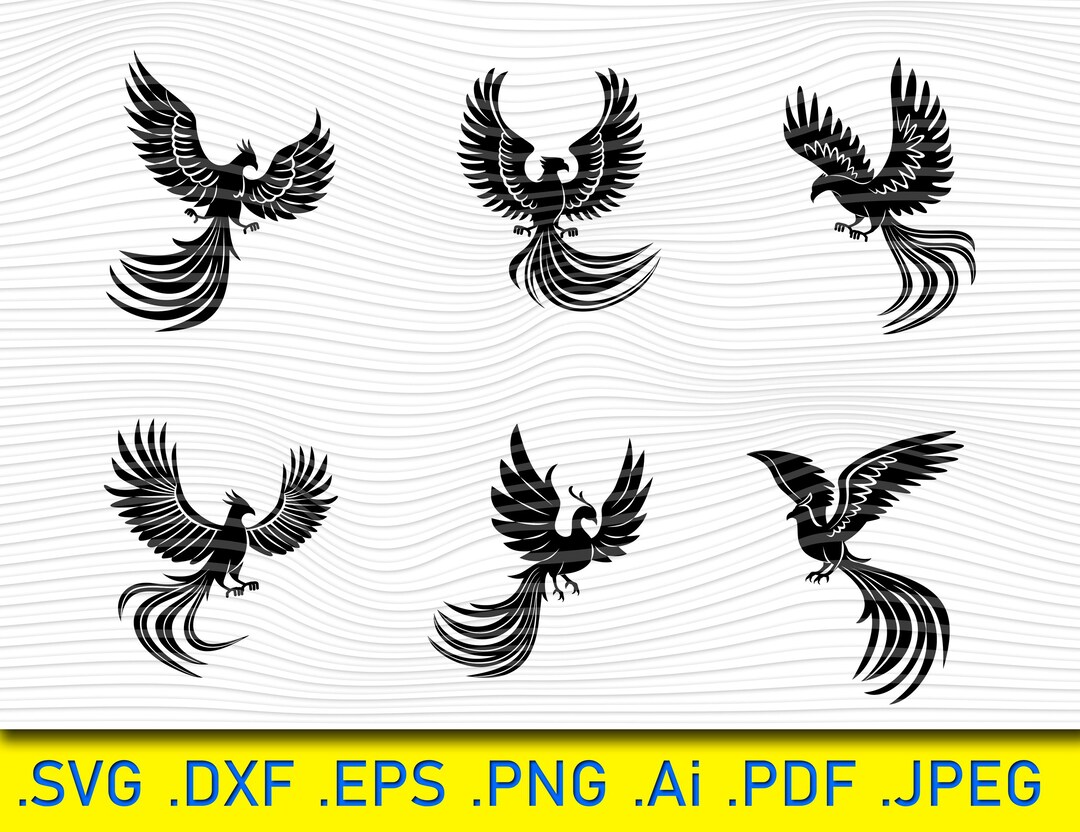 Phoenix SVG Bundle, Birds Svg, Firebirds Png, Phenix Svg, Phoenix ...