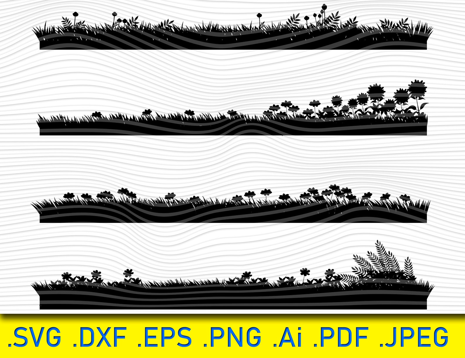 Pasto svg clipart hierba salvaje svg archivos de corte para - Etsy México