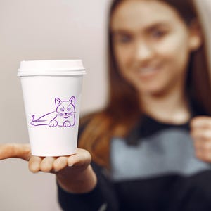 Cute Cat SVG Files for Cricut, Curious Pet Vector, Shirt Design ...