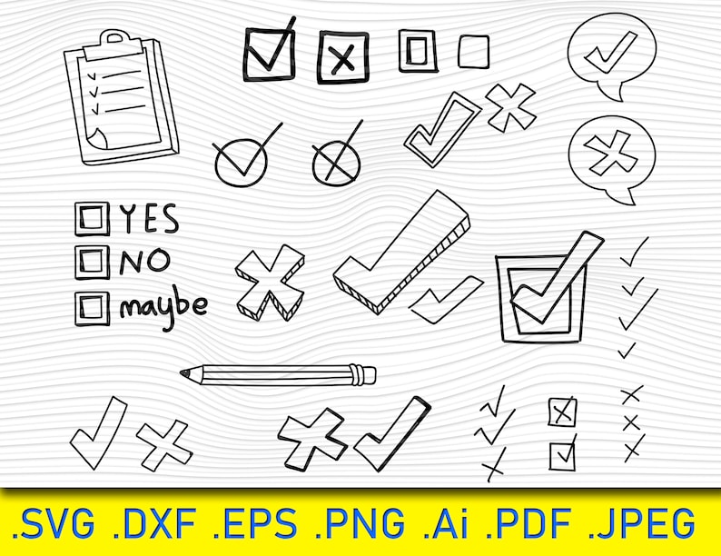 Check Mark Svg Check Mark Silhouette Eps Dxf Clipart Png - Etsy
