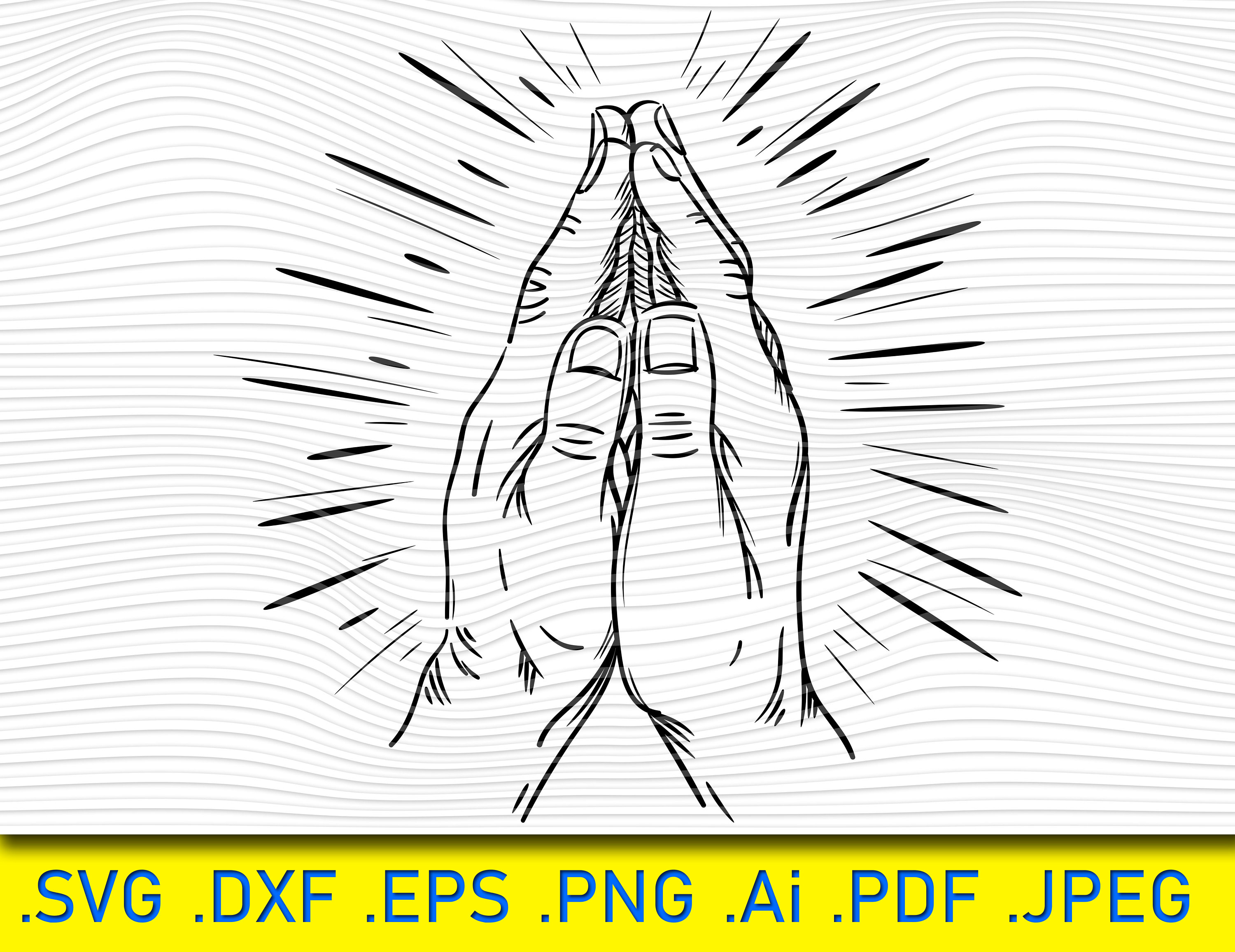 Manos orantes SVG Manos orando Manos de oración religiosa | Etsy