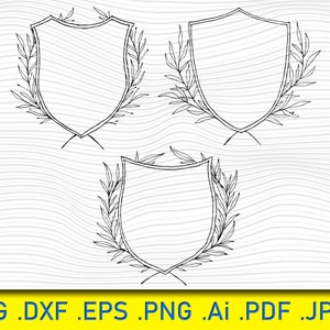 Laurel Crest SVG: Wedding Coat of Arms Emblem (digital Files) - Etsy