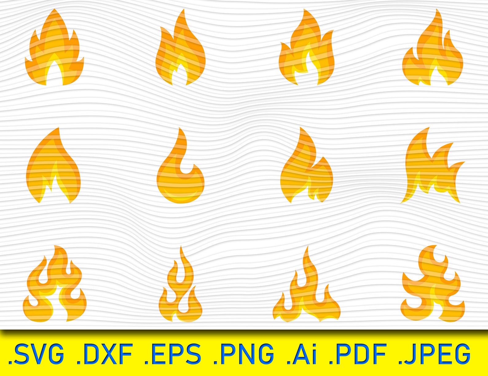 Fire Svgflames Svgflame Svgfire Silhouettefire Dxffire - Etsy