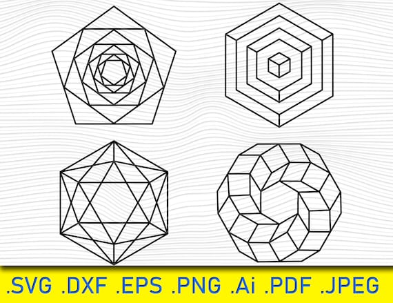 Silhouette Vector Mystical Set . Magic Geometric Shapes. Svg | Etsy