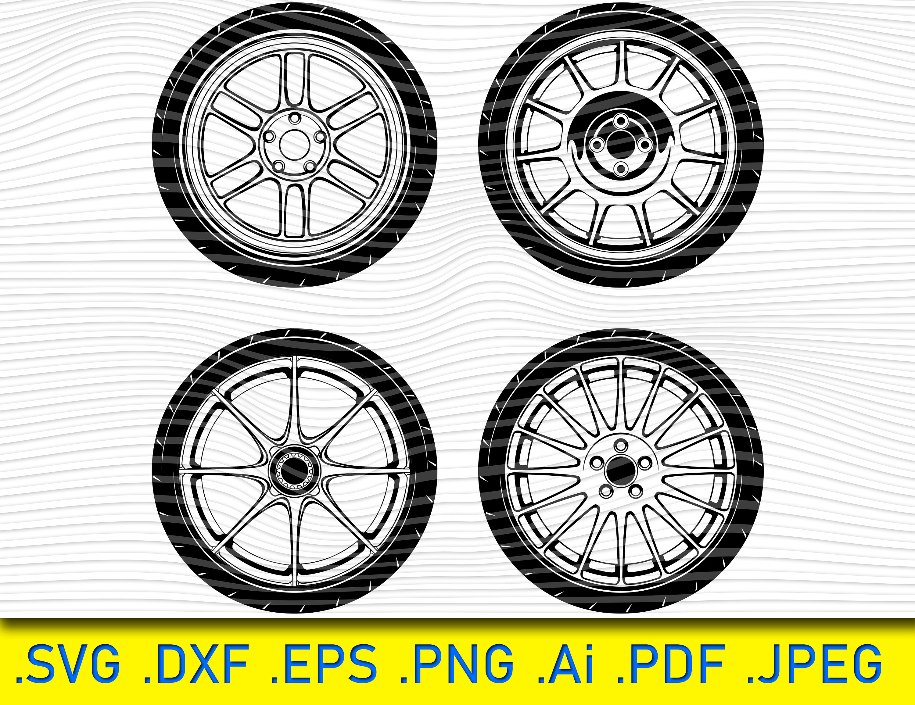 Tire Car Rims Wheel Car Auto Repair Service Shop Garage | Etsy