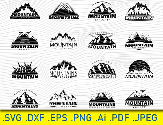 16 Mountains Logotypes Mountain Svg Bundle Mountain Svg - Etsy
