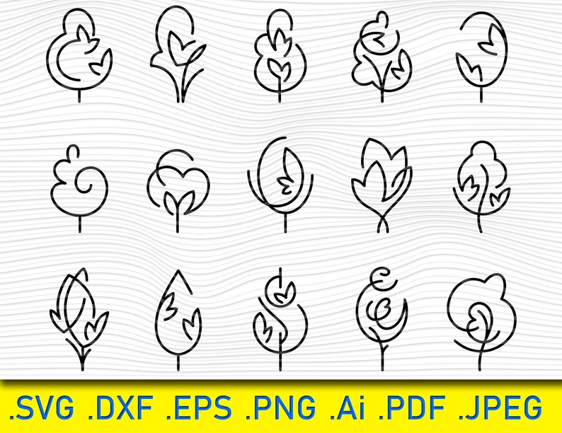 15 Creative Line Tree Forest SVG Bundle Forest SVG Tree | Etsy