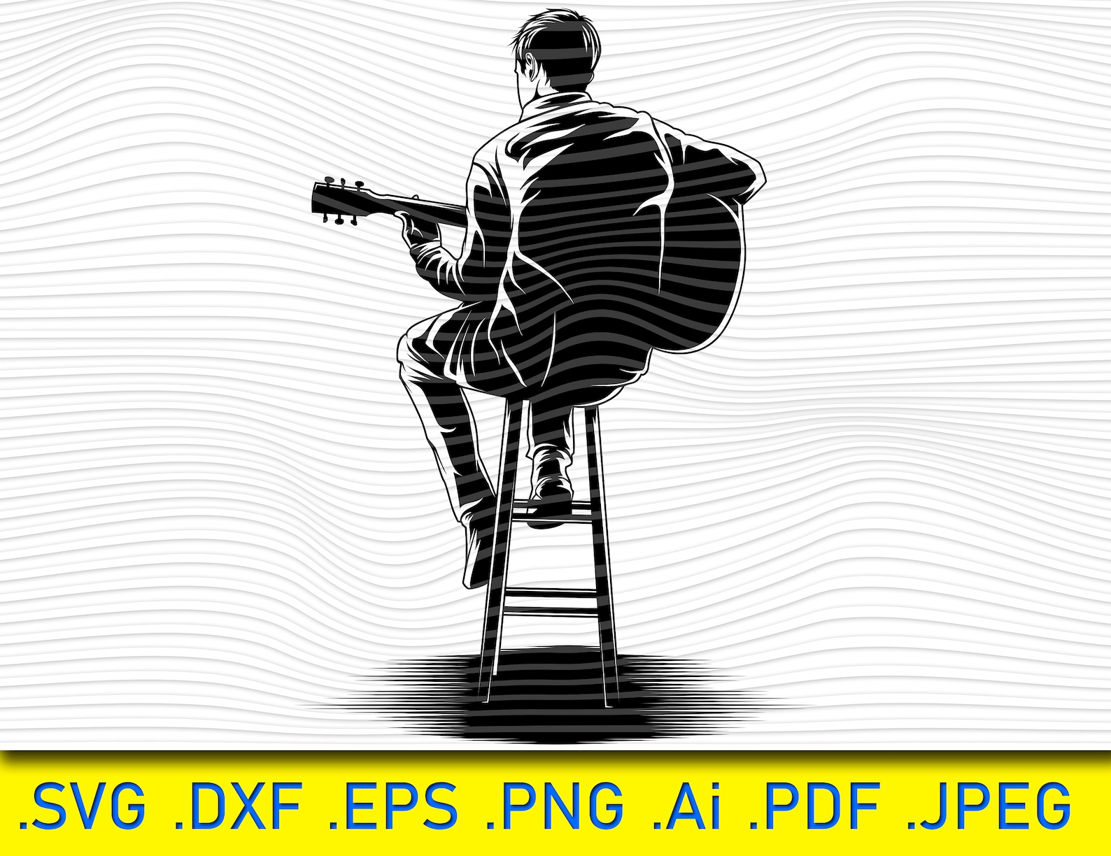 Man Playing Guitar Playing Guitar Svg Playing Guitar - Etsy