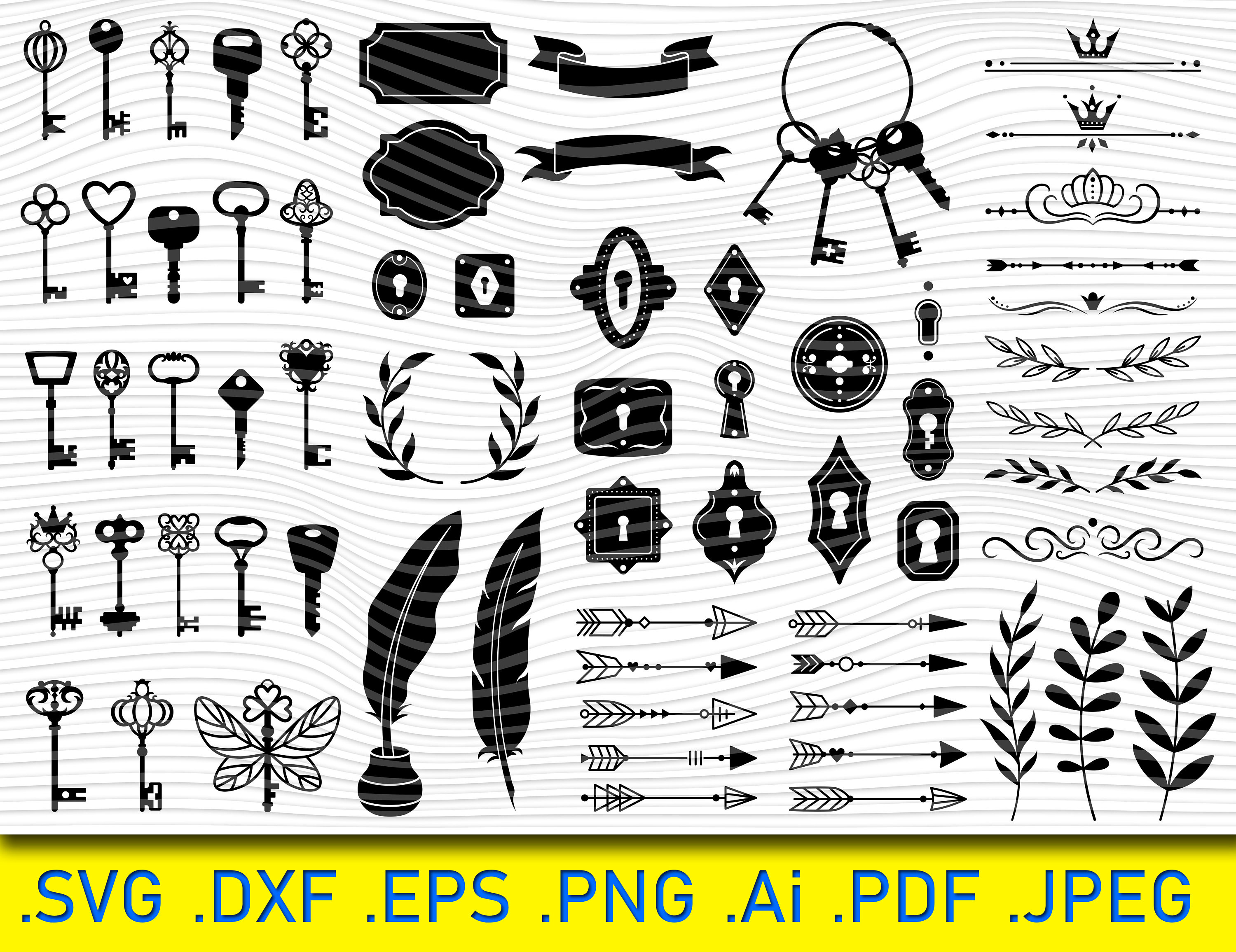 Padlock SVG Key Svg Keys Svg Padlock Silhouette Padlock | Etsy Canada