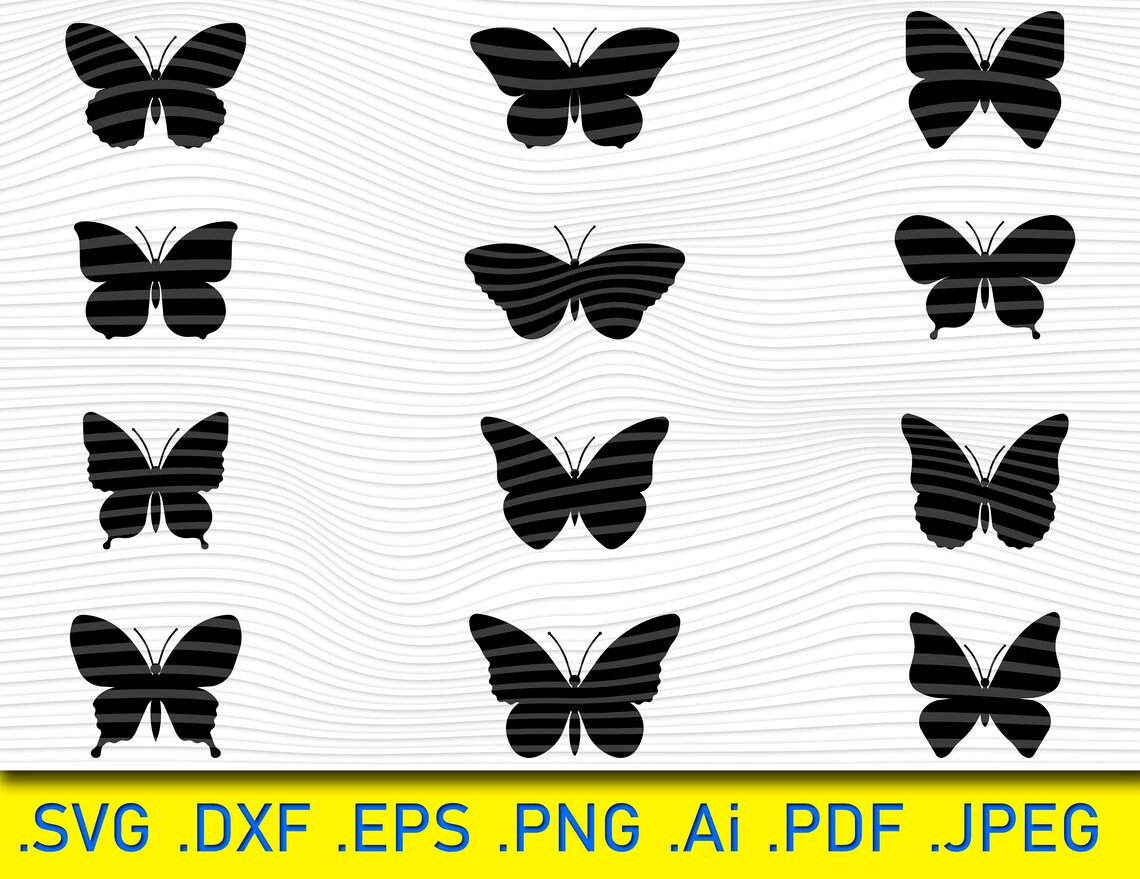 12 Butterfly Bundle Svg Butterfly Svg Butterfly Clipart - Etsy