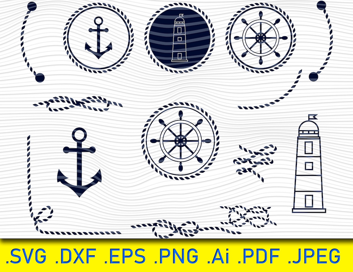 17 Nautical Marine Nautical SVG Bundle Nautical SVG - Etsy