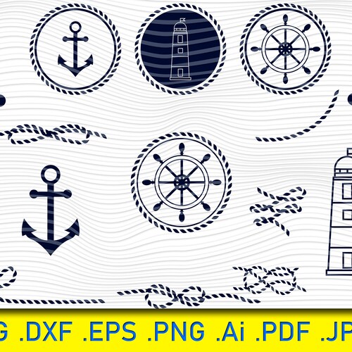 17 Nautical Marine Nautical SVG Bundle Nautical SVG | Etsy