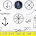 17 Nautical Marine, Nautical SVG Bundle, Nautical SVG, Nautical Clipart ...