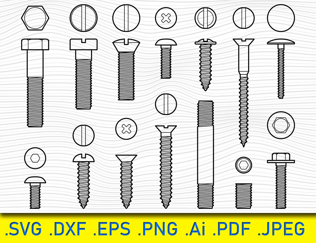 27 Bolts and Nuts, SCREW Svg, Bolts Bundle, Nuts Svg, Nuts Bundle,screw ...