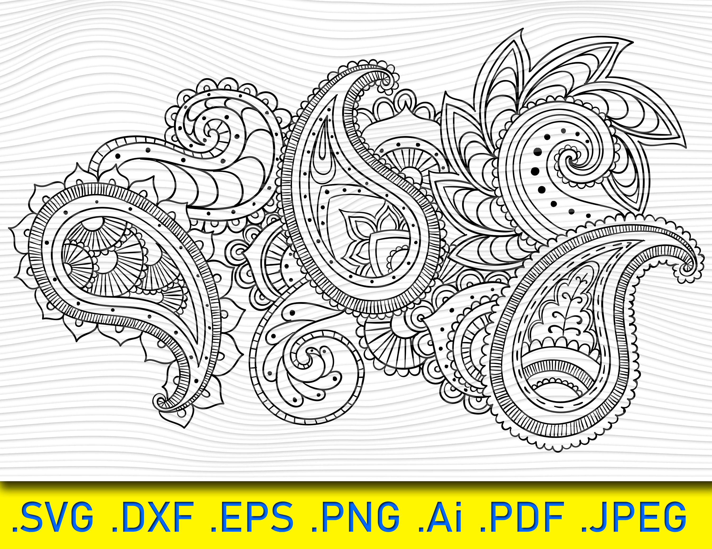 Paisley Stencil Printable