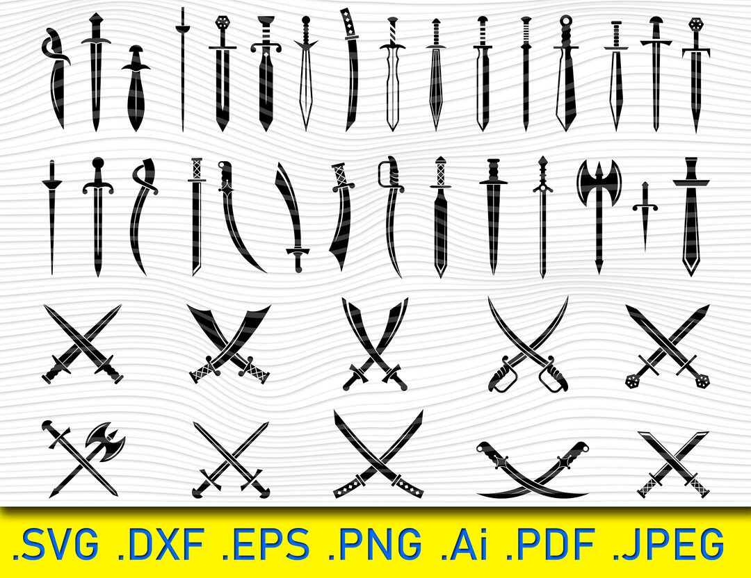 40 Sword Bundle Svg,sword Svg,sword Clipart,sword Vector,sword ...