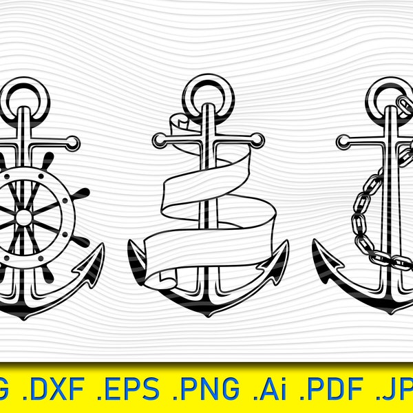 Anchor Cut File - Etsy