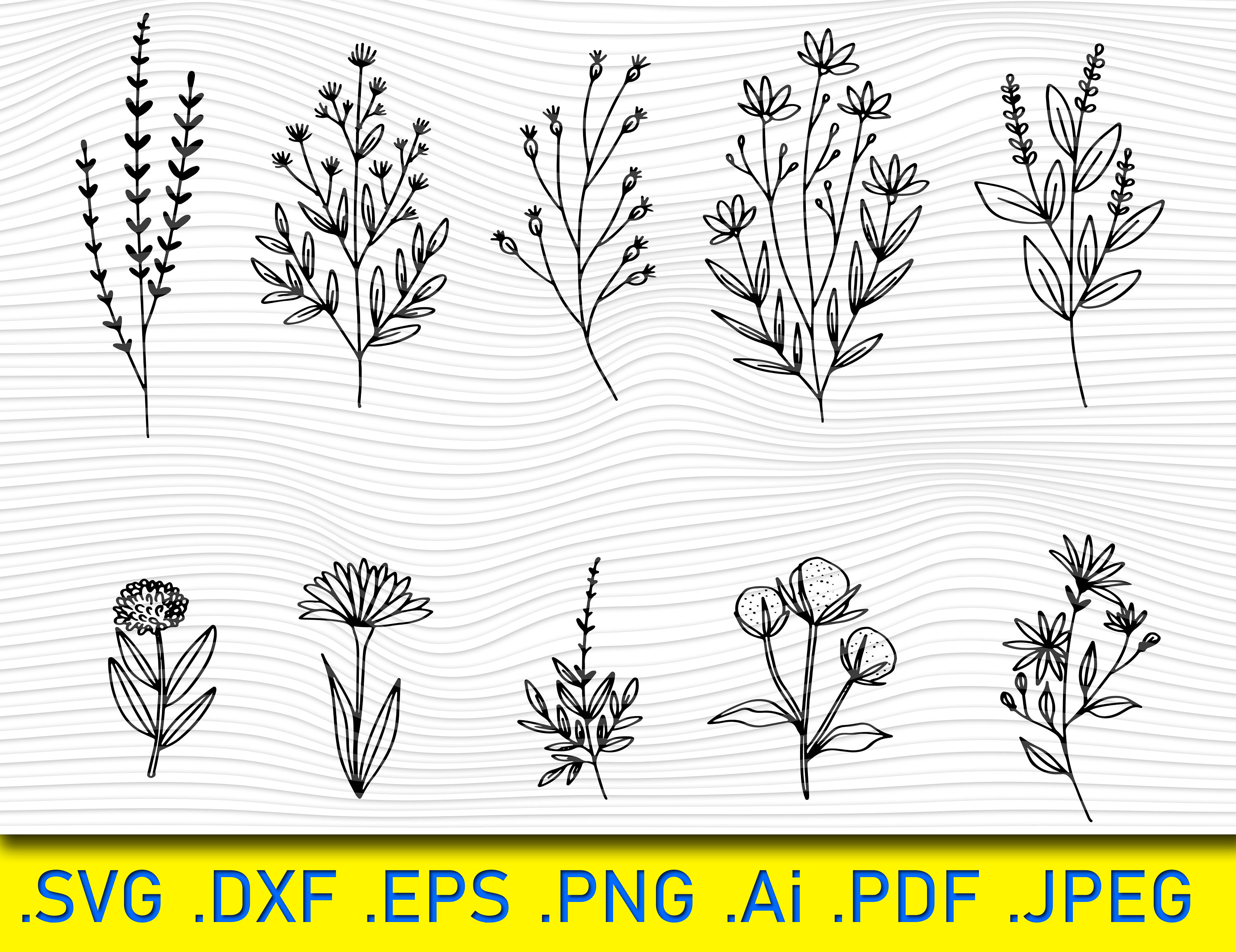 Herb Flowers Svg Herbs Svg Thyme Svg Kitchen Svg Garden | Etsy