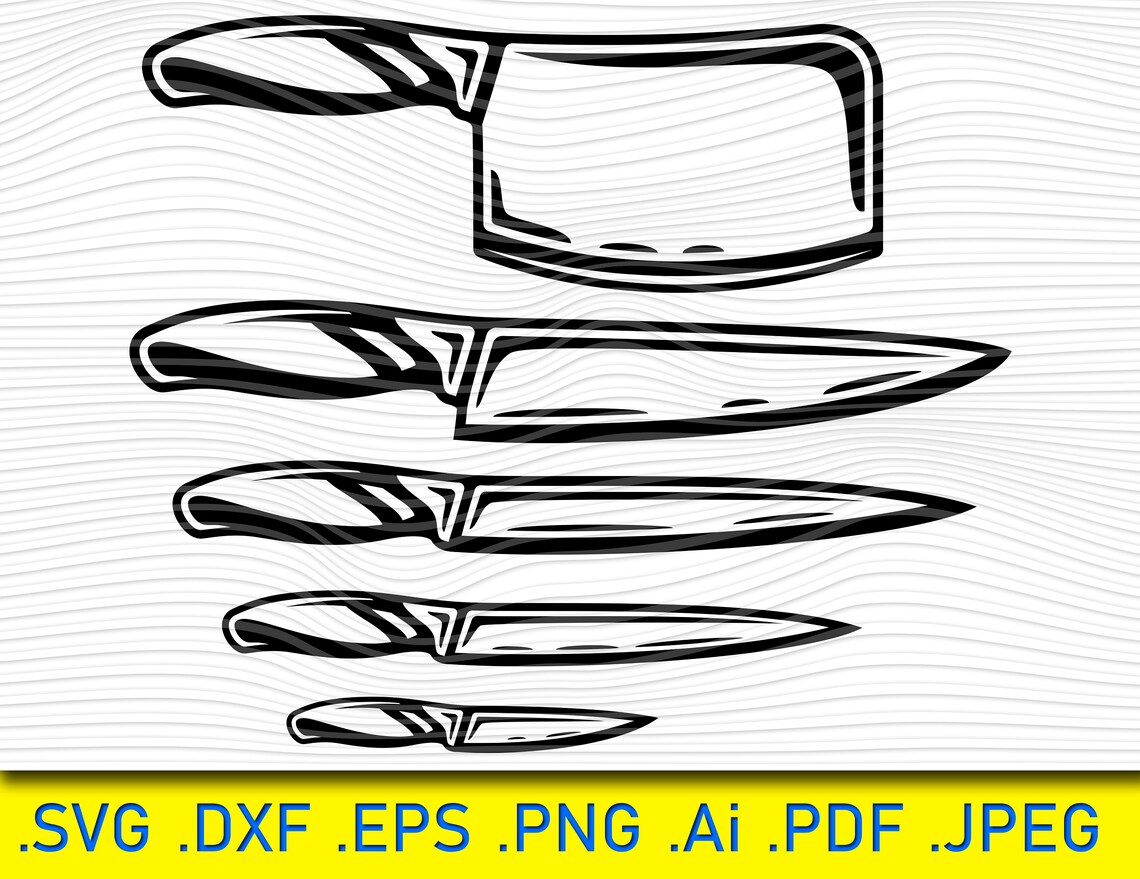 Chef Knives SVG Chef Knife PNG Knives Crossed Clipart - Etsy