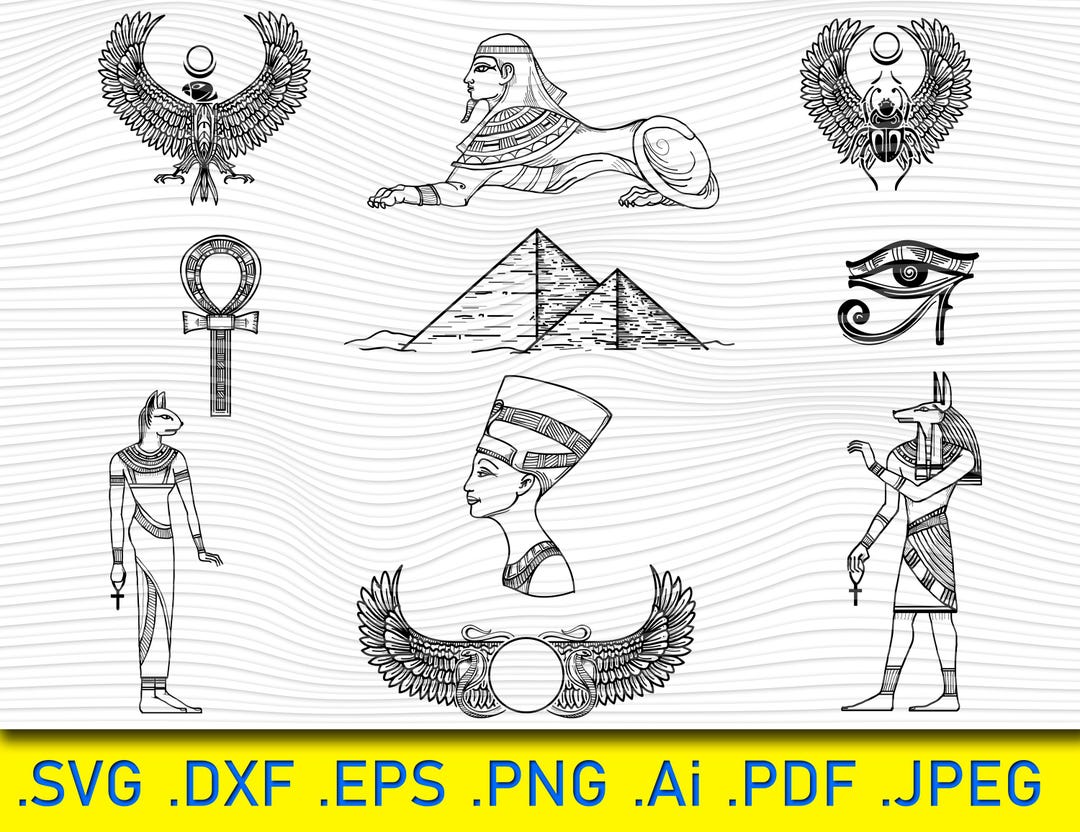 Egypt,egyptian Mythology, Upuaut Svg,egypt Culture,pyramid,sphinx Svg ...