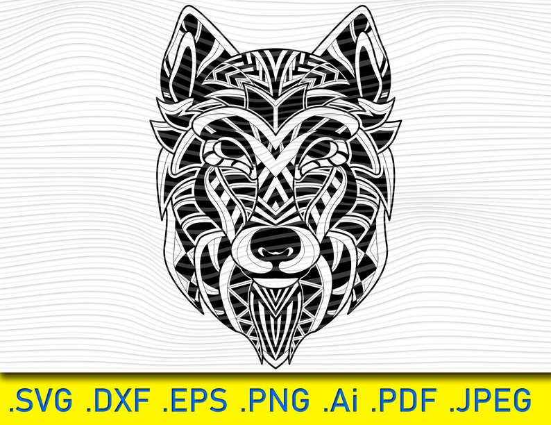 15 Wolf Ethnic Style Zentangle Svg Wolf Boho Svg Animal - Etsy