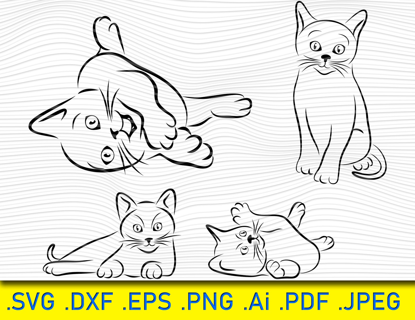 Cute Cat SVG Files for Cricut Curious Pet Vector Shirt - Etsy