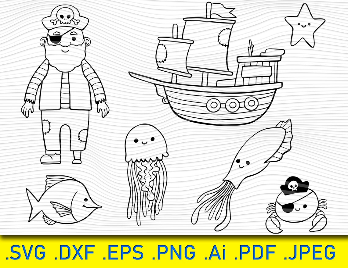 Pirate SVG Pirate SVG Bundle Pirate Cut Files Pirate - Etsy