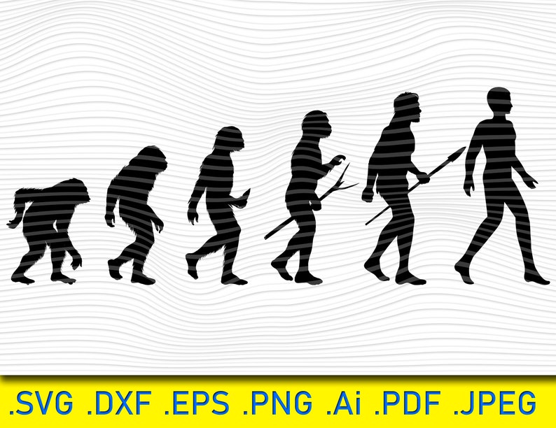 Evolution of Men SVG Digital File Human Evolution Vector - Etsy