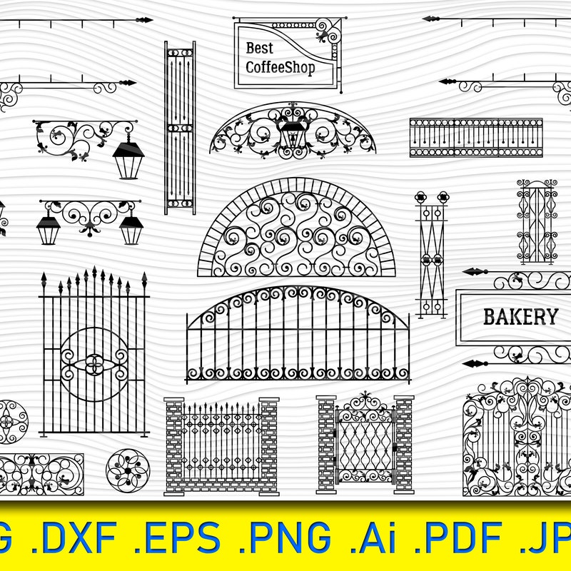 Wrought Iron Fence - Etsy