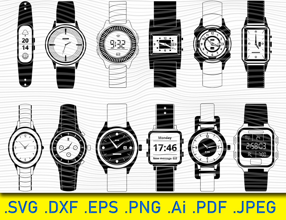 Clock Face SVG Bundle: Digital Files for Cricut, Silhouette ...