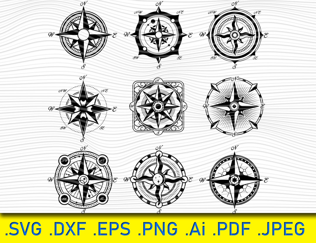 COMPASS SVG, Nautical, Compass Svg, Direction Svg, Travel Svg ...