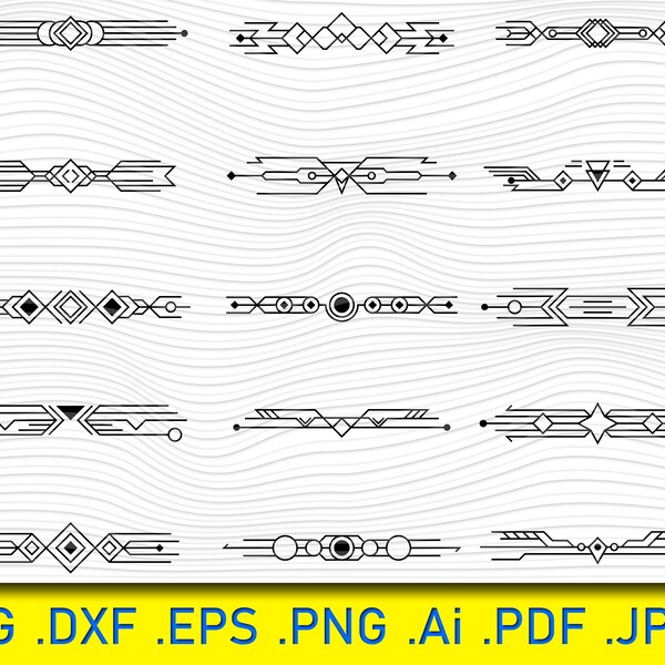 Fancy Border Lines Svg - Etsy