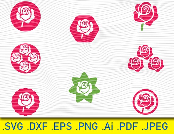 Rose SVG Flowers SVG Rose Bundle SVG Rose Silhouette Rose | Etsy